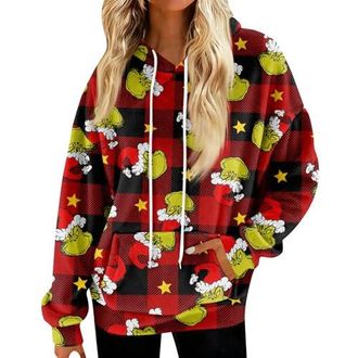 Generic Le Grinch Sweat Femme A Capuche De Vetement Oversize Adulte Hiver Christmas Costume Vêtements Pilou Femmes Sweet Moche The Noel Sweatshirts 2025 Chaud
