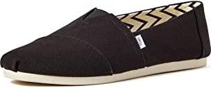 Toms Alpargata en Coton recyclé, Mocassin Plat Homme - Blanc Noir - 43.5 EU