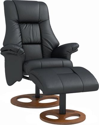 HOMCOM Homcom - Relaxsessel mit Hocker, Fernsehsessel, Polstersessel, tv Sessel mit Liegefunktion, 130&deg; neigbar, f&uuml;r Wohnzimmer, Freizeitraum, Kunstleder