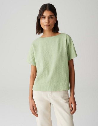 OPUS Kurzarmshirt SUPPI Batwing Fit aus BCI Cotton Mix