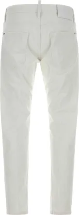Dsquared2 White Exterior: Cotton Elastane Pantaloni Trousers