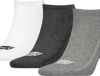 Levi's Chaussettes Basses En Coton Recycl&eacute; Logo Batwing Lot De 3 - Homme - Gris / Grey Combo - 35
