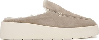 Calvin Klein Pantoletten Calvin Klein Flatform Mule Suede Wl HW0HW03182 Beige