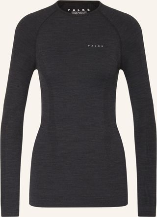 Falke Funktionsw&auml;sche-Shirt Wool-Tech Mit Merinowolle schwarz