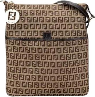Fendi Sac bandouli&egrave;re Pre-owned en toile - Femme - Pre-owned - Brun - Taille: ONE Size
