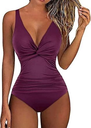 Generic Maillot De Bain Femme 1 Piece Maillot De Bain Femme Costume pour la Plage Multicolore 2023 - Bikini Une Pi&egrave;ce Dos Nu &Agrave; Larges Bretelles Sexy