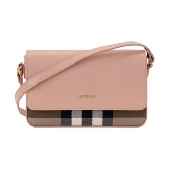 Burberry Checked Shoulder Bag - - Bags - Damen - Rosa - ONE SIZE