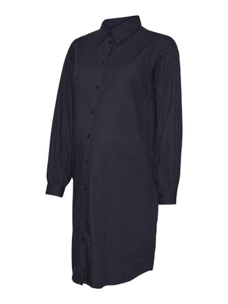 Mama Licious Damen Mlnanna L/S Wo Abk Shirt Dress 2f A., Parisian Night, L