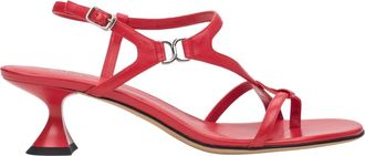 Estro & Luminara Femme, Chaussures, Rouge, Taille: 38 EU Sandales &agrave; Talon Entonnoir avec Brides Tress&eacute;es