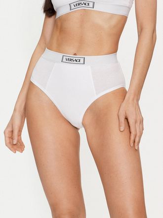 Versace Klassischer Damenslip mit hoher Taille 1013505 Wei&szlig;