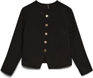 Vero Moda Vero Moda Vmronewa Ls Cardigan WVN Exp Sb8, Noir, S Femme