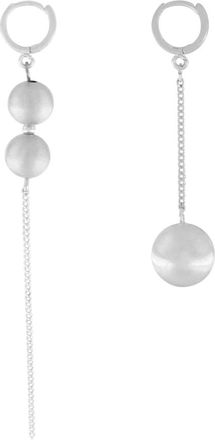 Dansk Copenhagen Asymmetrische Silberbeschichtete Huggies Ohrringe - - Accessories - Damen - Grau - ONE SIZE