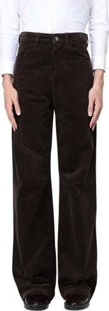 Emporio Armani Femme, Pantalons, Brun, Taille: W30 J14 Pantalon Large