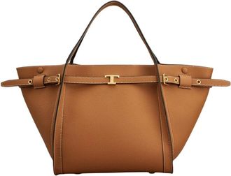 Tod's Femme, Sacs, Brun, Taille: ONE Size T Timeless Shopping Bag