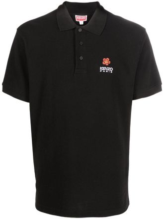 Kenzo Poloshirt mit Boke Flower - Schwarz