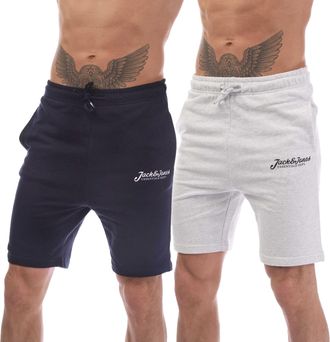 Jack & Jones Jack And Jones - Gordan Beau Sweat-Shorts 2er-Pack f&uuml;r Herren (Marine/Hellgrau)