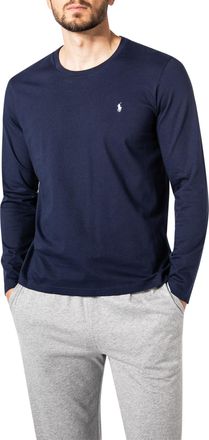 Polo Ralph Lauren Herren Longsleeve blau Jersey-Baumwolle unifarben