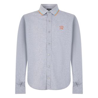 Paul & Shark Homme, Chemises, Gris, Taille: 3XL Polo Manches Longues