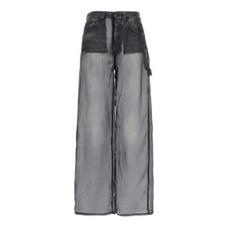 Haikure Femme, Pantalons, Noir, Taille: W27 Pantalon en soie semi-transparent Winona
