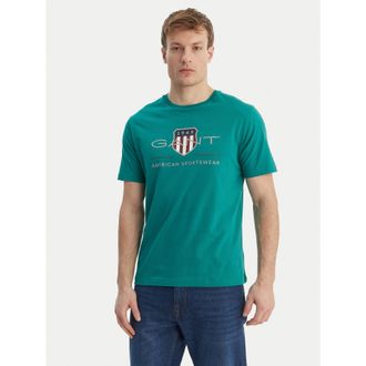 GANT T-Shirt Archive Shield 2003199 Gr&uuml;n