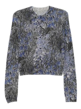 JNBY Cardigan mit Blumen-Print - Grau
