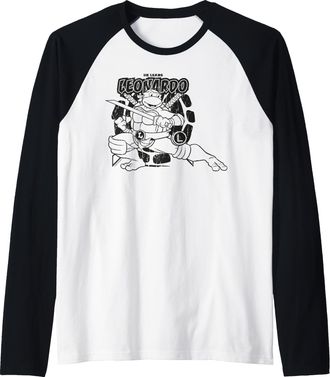 Teenage Mutant Ninja Turtles TMNT Leonardo Schablone Ninja Hero Graffiti Pose Classic Raglan