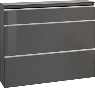 M&ouml;belando Schuhschrank Flurschrank Schuhkommode Schuhkipper Schuhst&auml;nder Flur Magione II Anthrazit Hochglanz