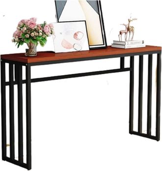 Generic Flurtisch, H-Konsolentisch, schmaler Konsolentisch, Flurtisch mit Metallrahmen, Verandatisch für Schlafzimmer und Wohnzimmer