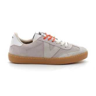 Victoria Baskets en cuir de qualit&eacute; avec double cordon et semelle caramel - Homme - Chaussures - Gris - Taille: 37 EU