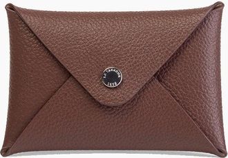 Le Tanneur Pochette enveloppe en cuir grain&eacute;