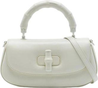 Gucci Sac &agrave; main Pre-owned Bamboo &agrave; poign&eacute;e sup&eacute;rieure - Femme - Pre-owned - Blanc - Taille: ONE Size