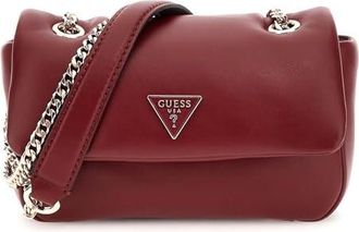 Guess sac à épaule bandoulière Sunetra Mini Convertible Crossbody Flap Red rouge foncé