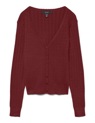 Vero Moda Vmwillow Pointelle Ls V-NCK Cardigan Boo