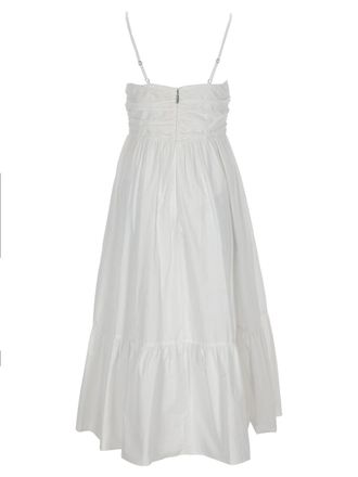 Michael Michael Kors Organic Cotton V-Neck Dress - White