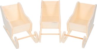 Valiclud 3 Stück Weihnachtsmannschlitten Bonboniere aus Holz Vintage Holzschlitten Deko für Weihnachtstisch Vielseitige Festtagsdekoration