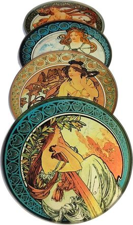 Parastone John Beswick CS03MUC Glasuntersetzer Mucha 4er Set