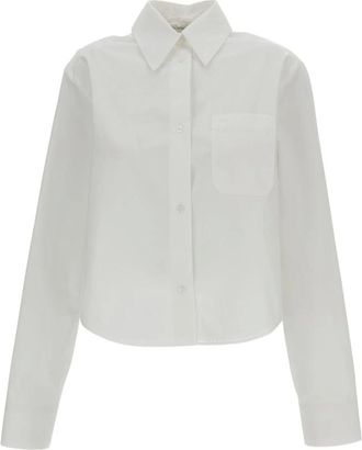 Sportmax Femme, Blouses et Chemises, Blanc, Taille: 40 FR Chemise Longue en M&eacute;lange de Coton