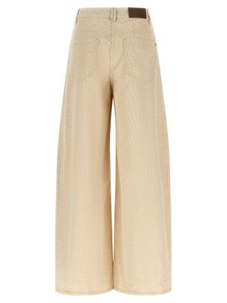 Brunello Cucinelli Womens Beige Cotton Casual Pants