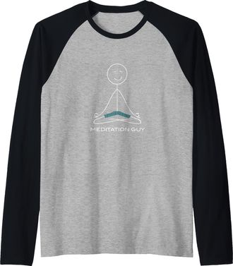 Whyitsme Design Herren Lustige M&auml;nner, Meditation, Typ, Jungen, Achtsamkeit, meditieren Raglan
