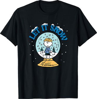 Peanuts Charlie Brown Weihnachts-Schneekugel T-Shirt