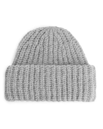 Arket Beanie Aus Wolle Und Alpaka -Grau