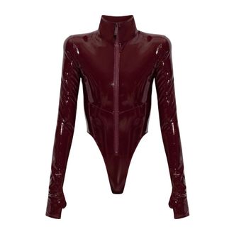Dsquared2 Body mit eingen&auml;hten Schulterpolstern - - Tops - Damen - Rot - S