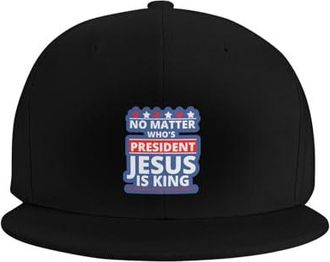 Generic J&eacute;sus Est Toujours Roi Homme Femme Chapeaux Pare-Soleil Snapback Casquette Hip Hop L&egrave;g&eacute;re Snapback Chapeau pour Sport Trucker Hip Pop