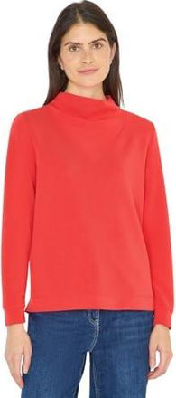 Cecil 3228452 T-Shirt avec Grand col, Orange Pumkin, XS Femmes