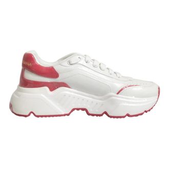 Dolce & Gabbana Wei&szlig;e Rosa Daymaster Low Top Sneakers - - Shoes - Damen - Wei&szlig; - 37 1/2 EU
