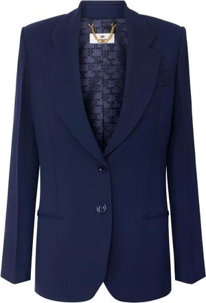 Elisabetta Franchi Damen, Jacken, Blau, XLGr&ouml;&szlig;e