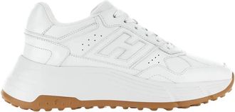 Hogan Low-Top Sneaker - All-White Lace-Up Sneakers With Embossed Logo - Gr. 40 (EU) - in Wei&szlig; - f&uuml;r Damen