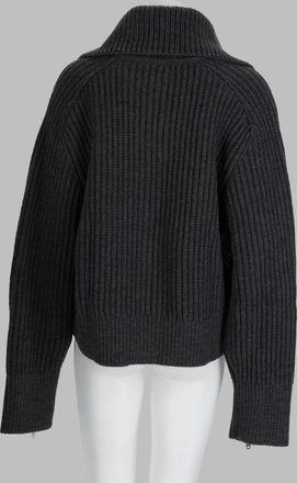 Paul Smith Wool Zip Cardigan - Charcoal