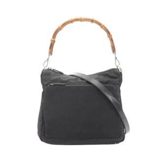 Gucci Sac bandouli&egrave;re en toile Pre-owned - Femme - Pre-owned - Noir - Taille: ONE Size