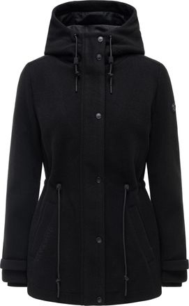 Navahoo Damen &Uuml;bergangsjacke L&auml;chelstern mit Kapuze in Wolle-Optik
